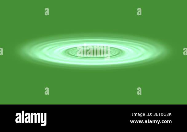 Green Screen Ripple Wave Glow Effect Abstract Chroma Key Background for ...