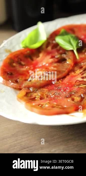 Tomato salad, vegetables tomatoes carpaccio tasty snack fresh delicious ...