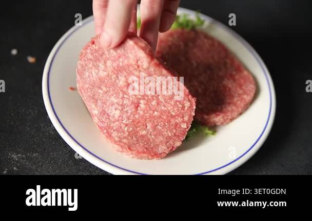 Cutlets raw meat beef, pork, or lamb lunch or dinner tasty snack fresh ...