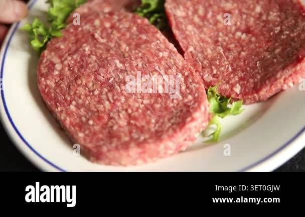 Cutlets raw meat beef, pork, or lamb lunch or dinner tasty snack fresh ...