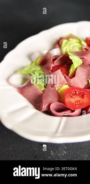 Salad beef and vegetables tasty snack fresh delicious gourmet food ...