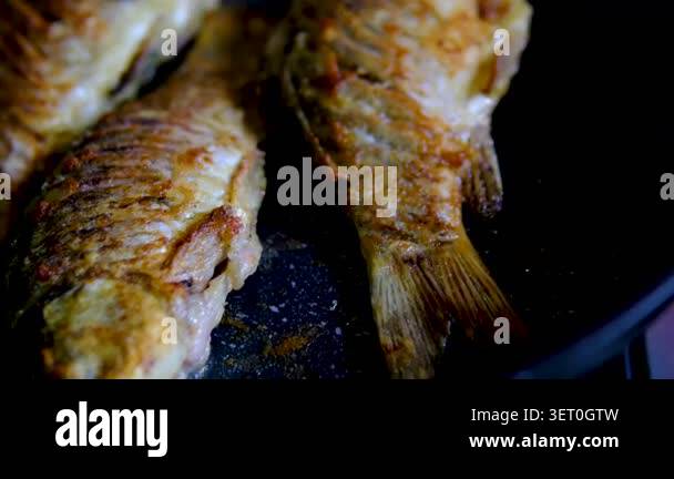 Complete homemade crucian carp recipe showing fish cleaning, scaling ...