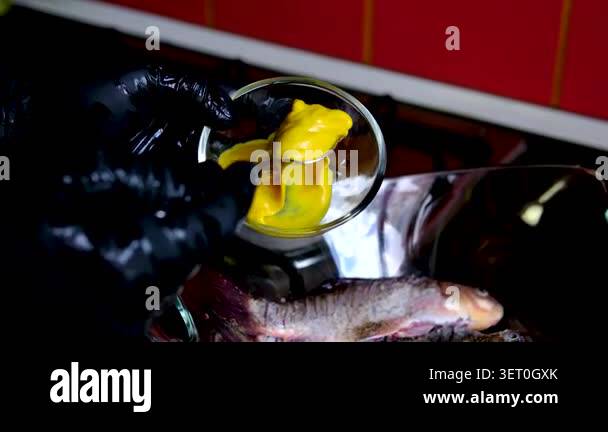 Complete homemade crucian carp recipe showing fish cleaning, scaling ...