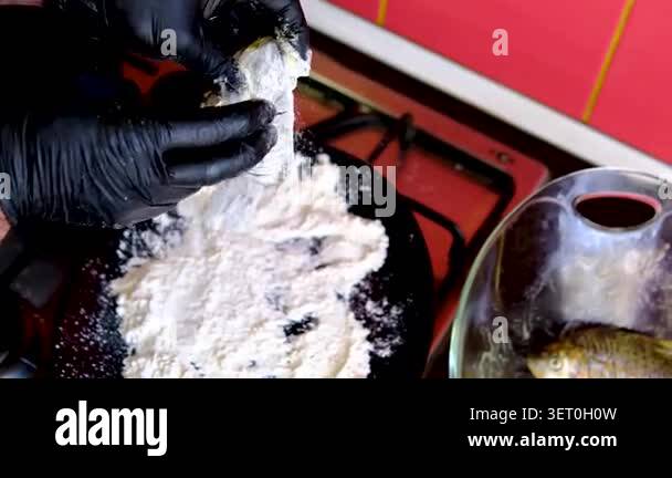 Complete homemade crucian carp recipe showing fish cleaning, scaling ...