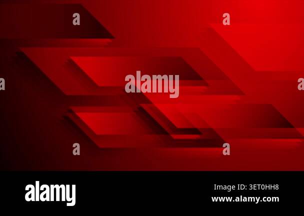Dark red shiny geometric tech abstract background. Seamless looping ...