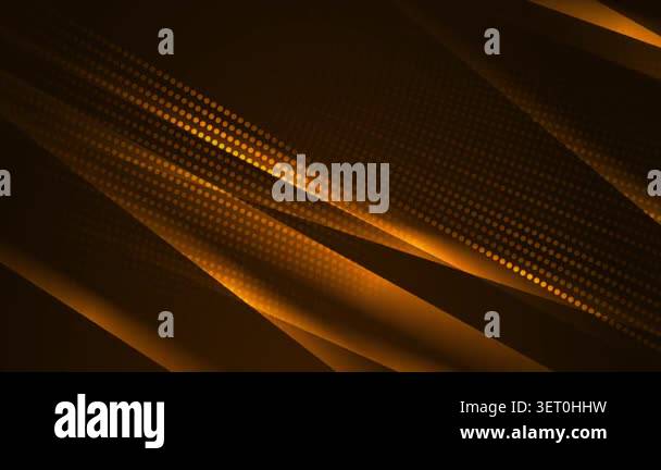 Bright orange glowing stripes and dots abstract background. Seamless ...