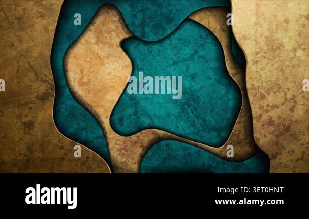 Dark blue and brown abstract grunge corporate material wavy background ...