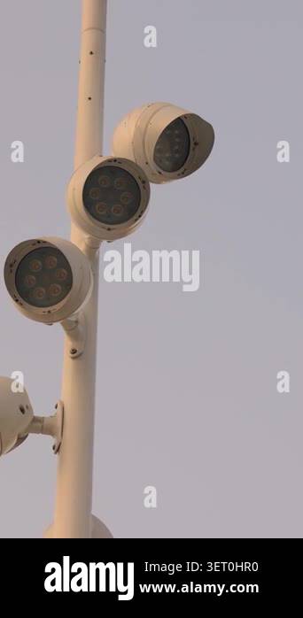 Anti vandal outdoor security cameras with protective metal covers on ...