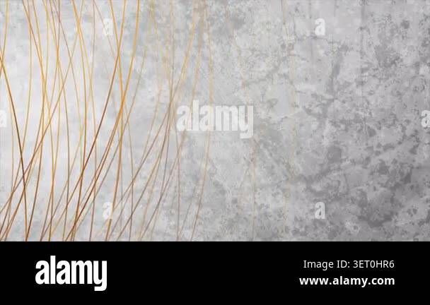 Golden minimal wavy lines on grey grunge abstract background. Seamless ...