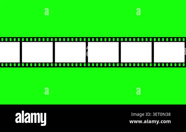 Vintage film strip moving horizontally in a seamless loop with ...
