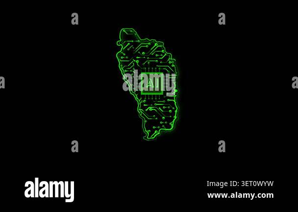 Dominica Country Map Chipset Technology Opener, Suitable for Tech ...