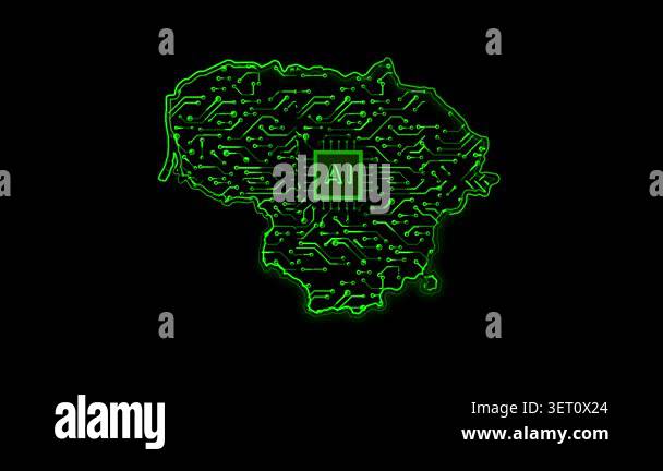 Lithuania Country Map Chipset Technology Opener, Suitable for Tech ...