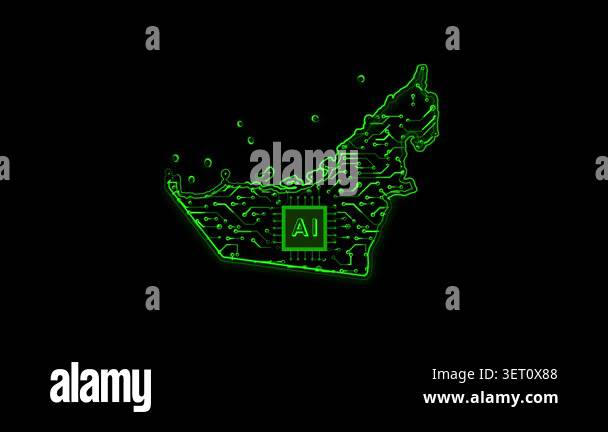 United Arab Emirates Country Map Chipset Technology Opener, Suitable ...