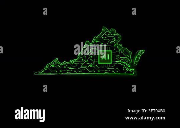 Virginia State (USA) Map Map Chipset Technology Opener, Suitable for ...