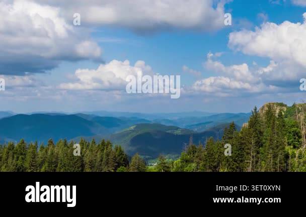 High rocky wild mountain range of Rhodope Mountains covered with ...