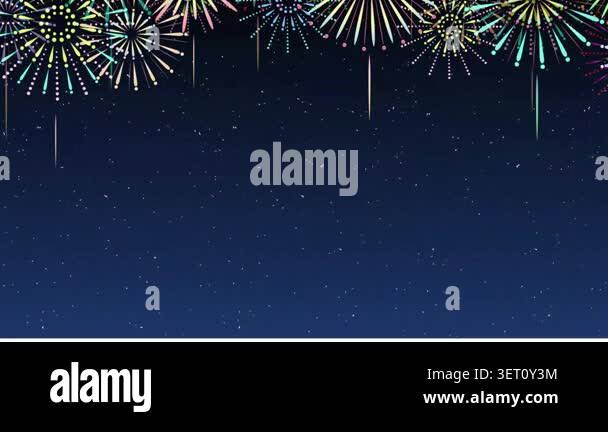 Vibrant Fireworks Display in Night Sky 4K Stock Video Footage - Alamy