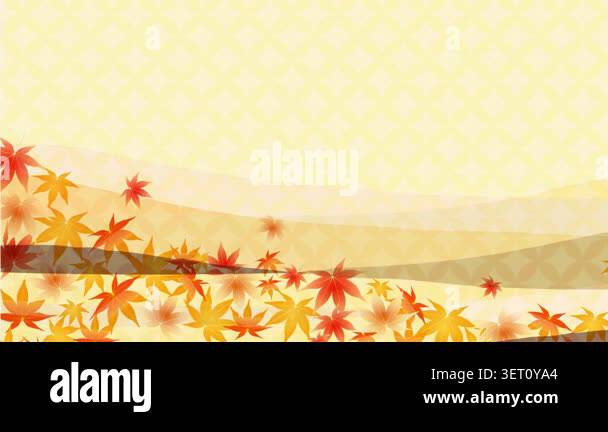 Autumn Maple Leaves Patterned Illustration 4K Stock Video Footage - Alamy
