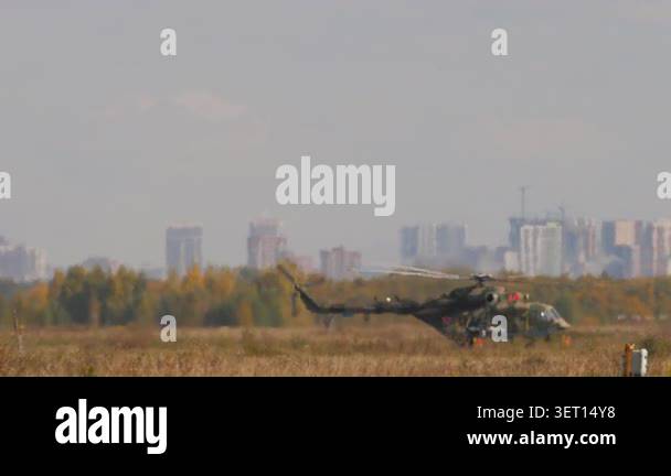 NOVOSIBIRSK, RUSSIA - SEPTEMBER 18, 2025: Russian Air Force Mil Mi-8 ...