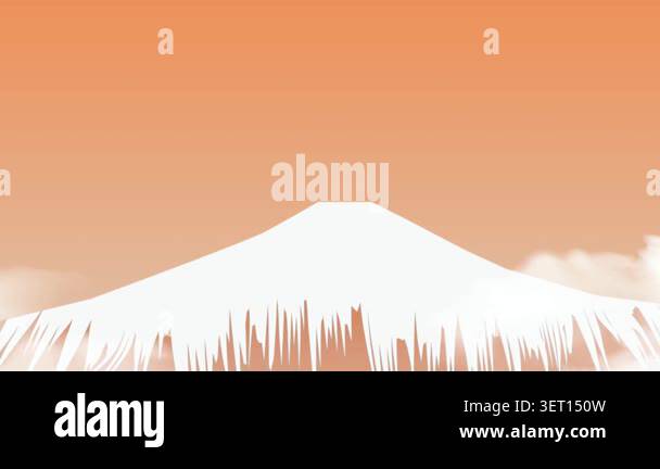 Minimalist Silhouette of Mount Fuji 4K Stock Video Footage - Alamy