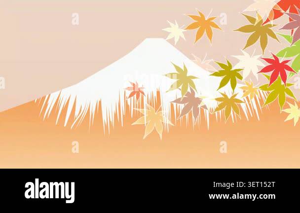 Mount Fuji Surrounded by Autumn Maple Leaves 4K Stock Video Footage - Alamy