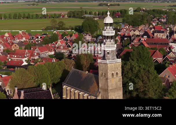 Beautiful aerial perspective of a traditional european town, featuring ...