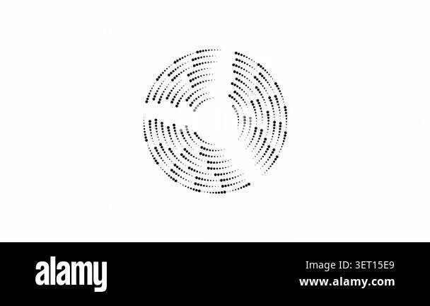 Circular Dotted Pattern Icon. Abstract Geometric Design And Symmetry ...