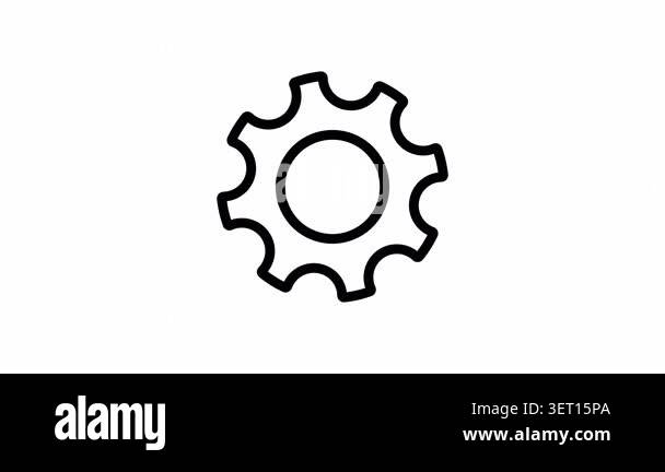 Gear Cogwheel Solid Icon. Mechanical Engineering, Process Optimization ...