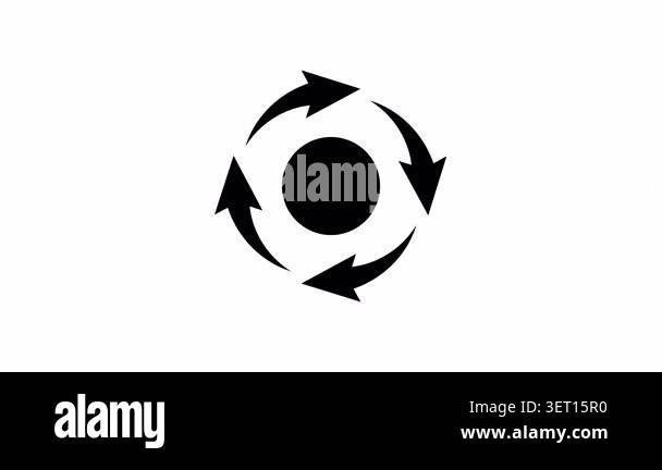 Recycling Arrows Circle Icon. Sustainability, Environmental ...