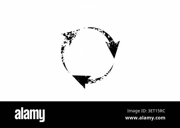 Recycling Arrows Grunge Icon. Circular Economy, Sustainability, And ...
