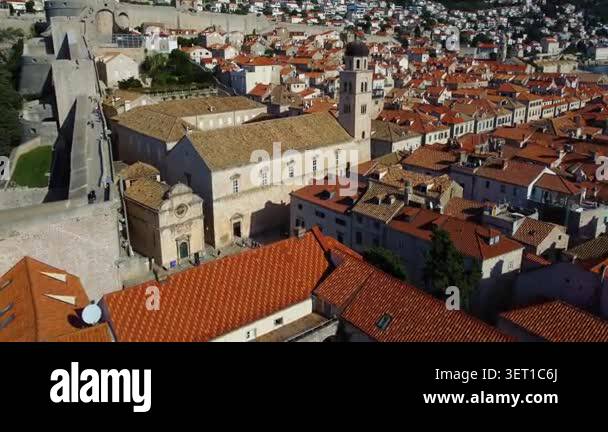 Aerial view of the franciscan church and monastery in dubrovnik ...