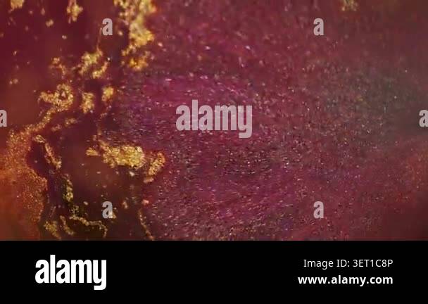 Ink circle splatter. Flow blend. Defocused yellow purple golden color ...