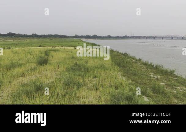 Scenic countryside landscape featuring a rural footpath, lush greenery ...