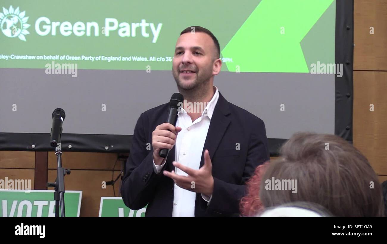 Zack Polanski speaks at launch of Green Party's mayoral campaign in ...