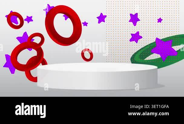 Mockup product display animation, cylinder pedestal podium. Stage ...