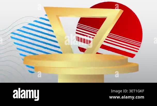 Mockup product display animation, cylinder pedestal podium. Stage ...