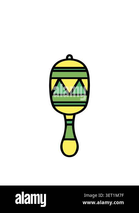 Colorful maraca musical instrument for rhythm Stock Video Footage - Alamy