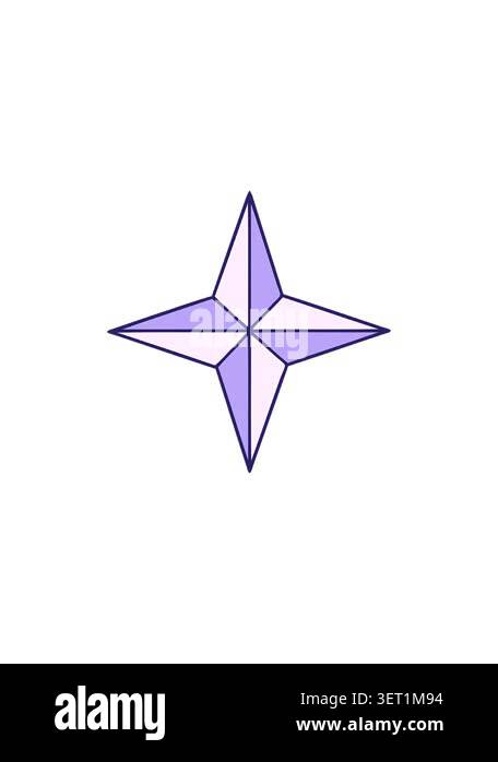 Geometric star shape with purple and lavender colors Stock Video ...