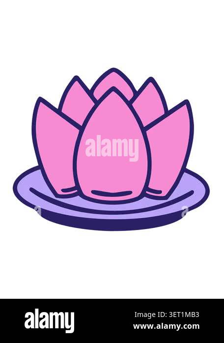 Pink lotus flower sitting on plate Stock Video Footage - Alamy