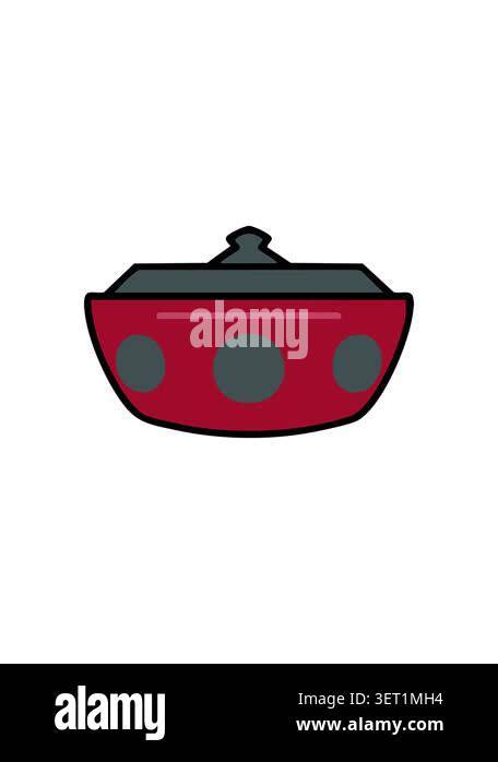 Vertical video showing animated ladybug-shaped teapot with a black lid ...