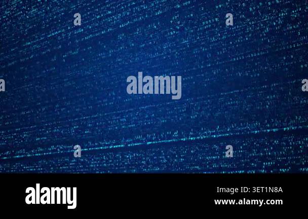 Abstract digital background with glowing blue binary code data ...