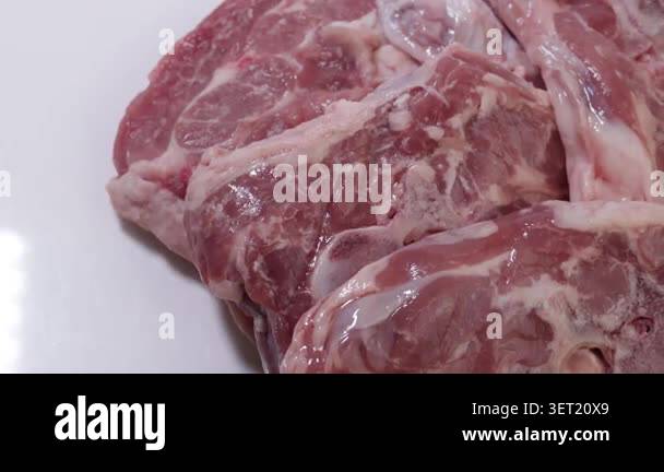 lamb collars isolated on a white background Stock Video Footage - Alamy