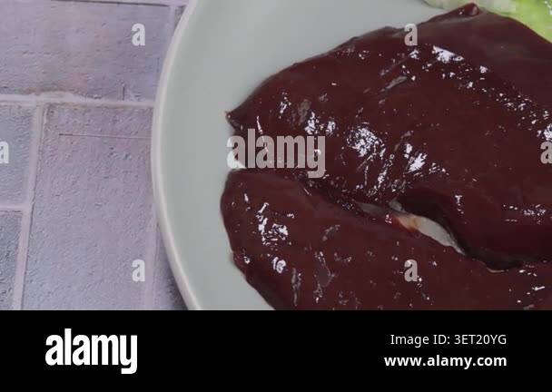 raw lamb liver, kidneys and heart Stock Video Footage - Alamy