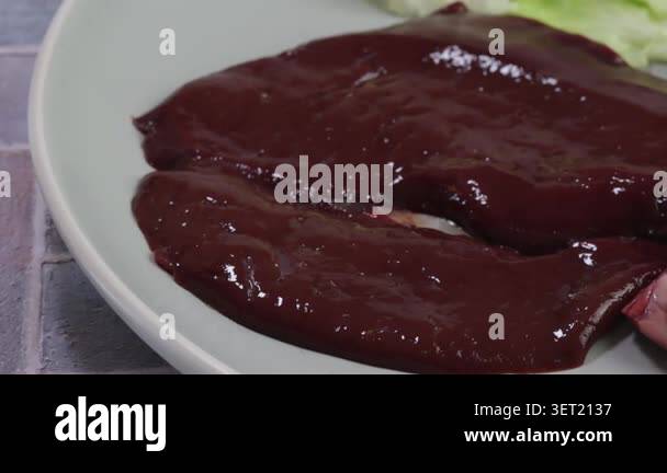 raw lamb liver, kidneys and heart Stock Video Footage - Alamy