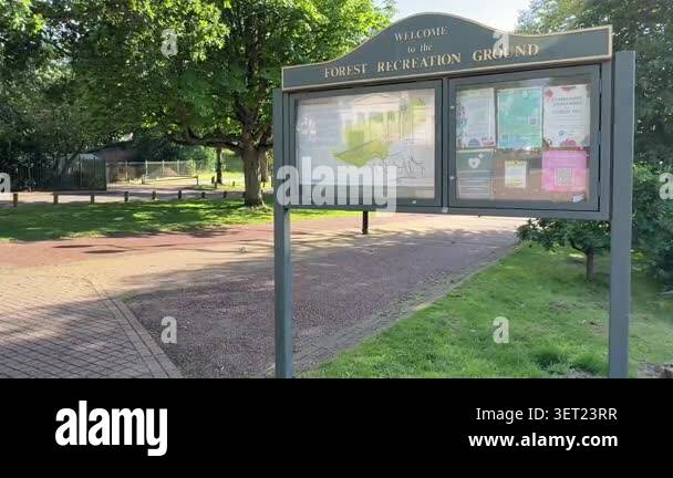 View of Forest Recreation Ground in Nottingham, England. Public urban ...