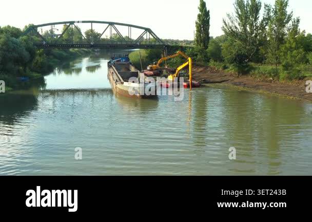 Zrenjanin, Vojvodina, Serbia - August 20, 2020: Above view on two ...