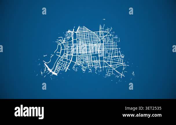 Ink reveal animation of Villeurbanne, Lyon Metropolis, Auvergne Rhne ...