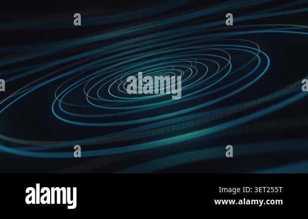 An animation in which sound waves penetrate the depths of digital space ...