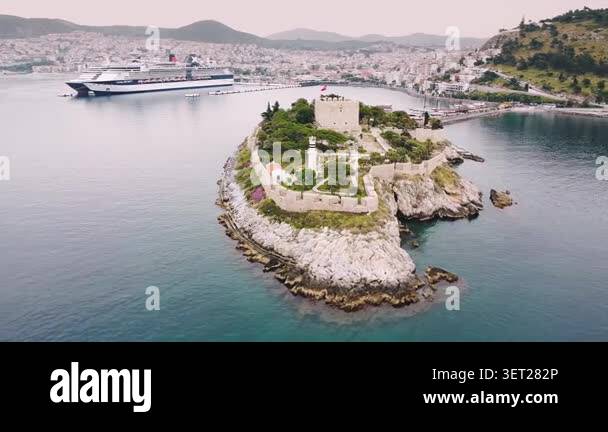 10 May 2026, Kusadasi, Turkiye: Aerial view of the historic Pigeon ...