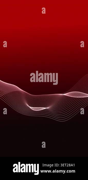 Neon glowing abstract wave line animation, vertical futuristic flow ...