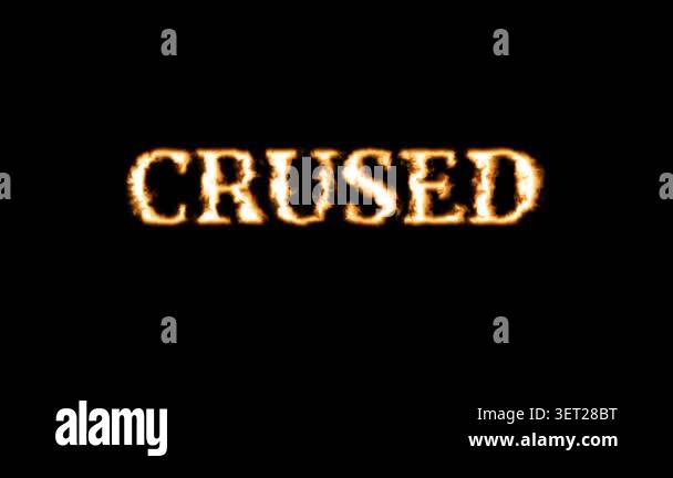 A glowing golden text effect spelling CRUSED with dark gothic style on ...